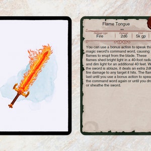 Item Cards [full Color] - Dnd 5e | PDF | Fillable | Same Size as the ...