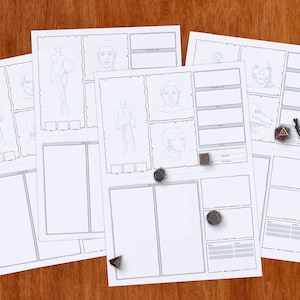 Extended Character Sheet - A5 | Landscape | Dnd 5e | PDF | Fillable | All Races - Etsy