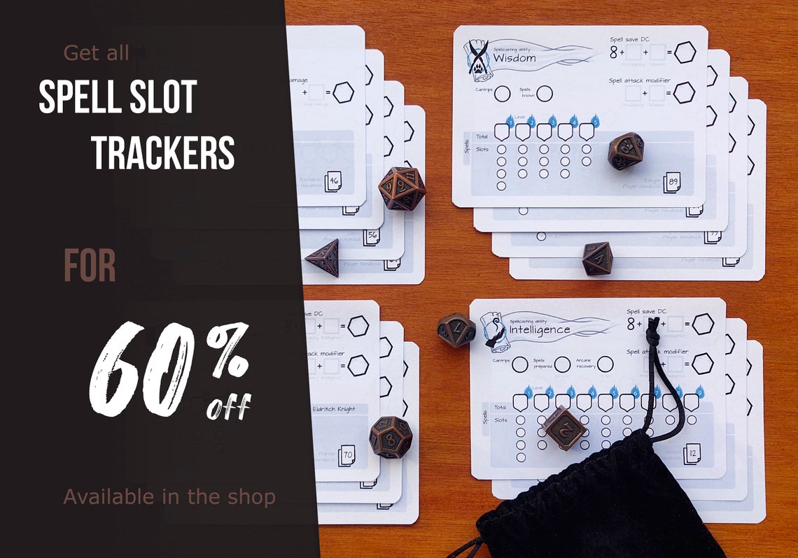 Ranger Spell Slot Tracker – Dnd 5e | PDF - Etsy