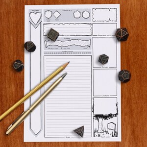 Session Note Sheet Dnd 5e A5 PDF - Etsy