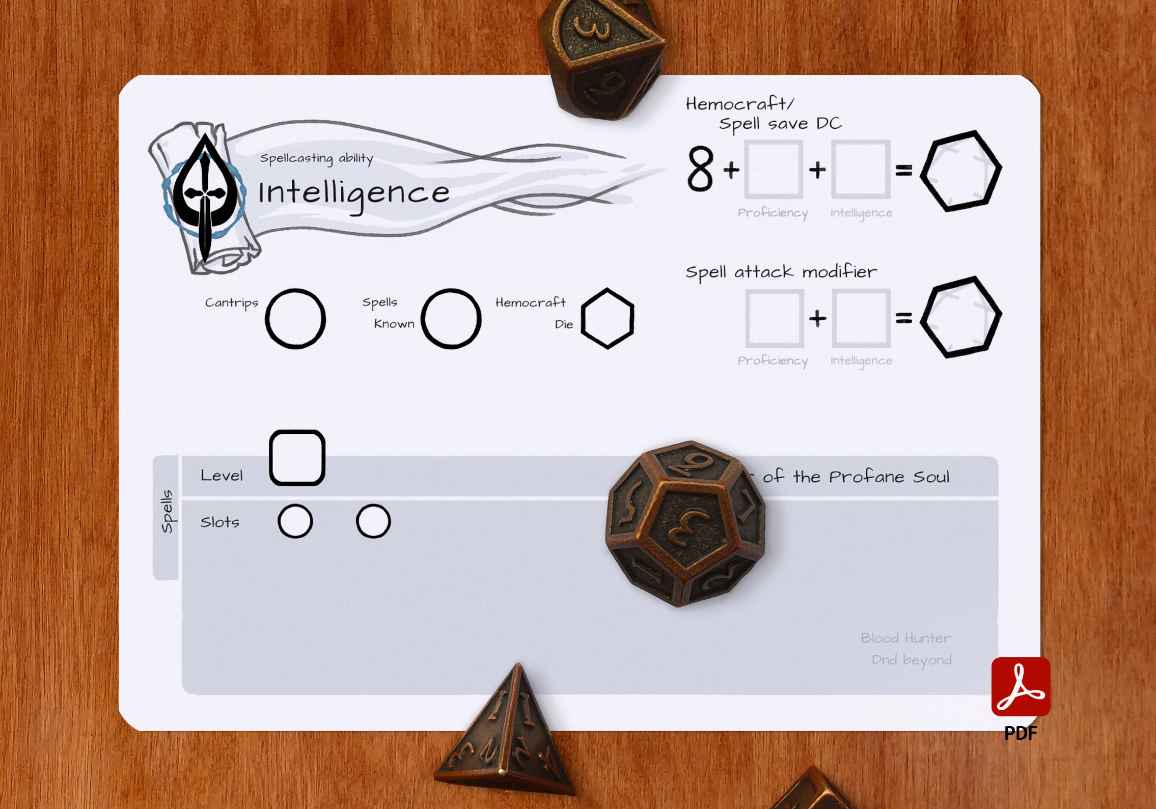 Sorcerer Spell Slot Tracker – Dnd 5e | PDF - Etsy