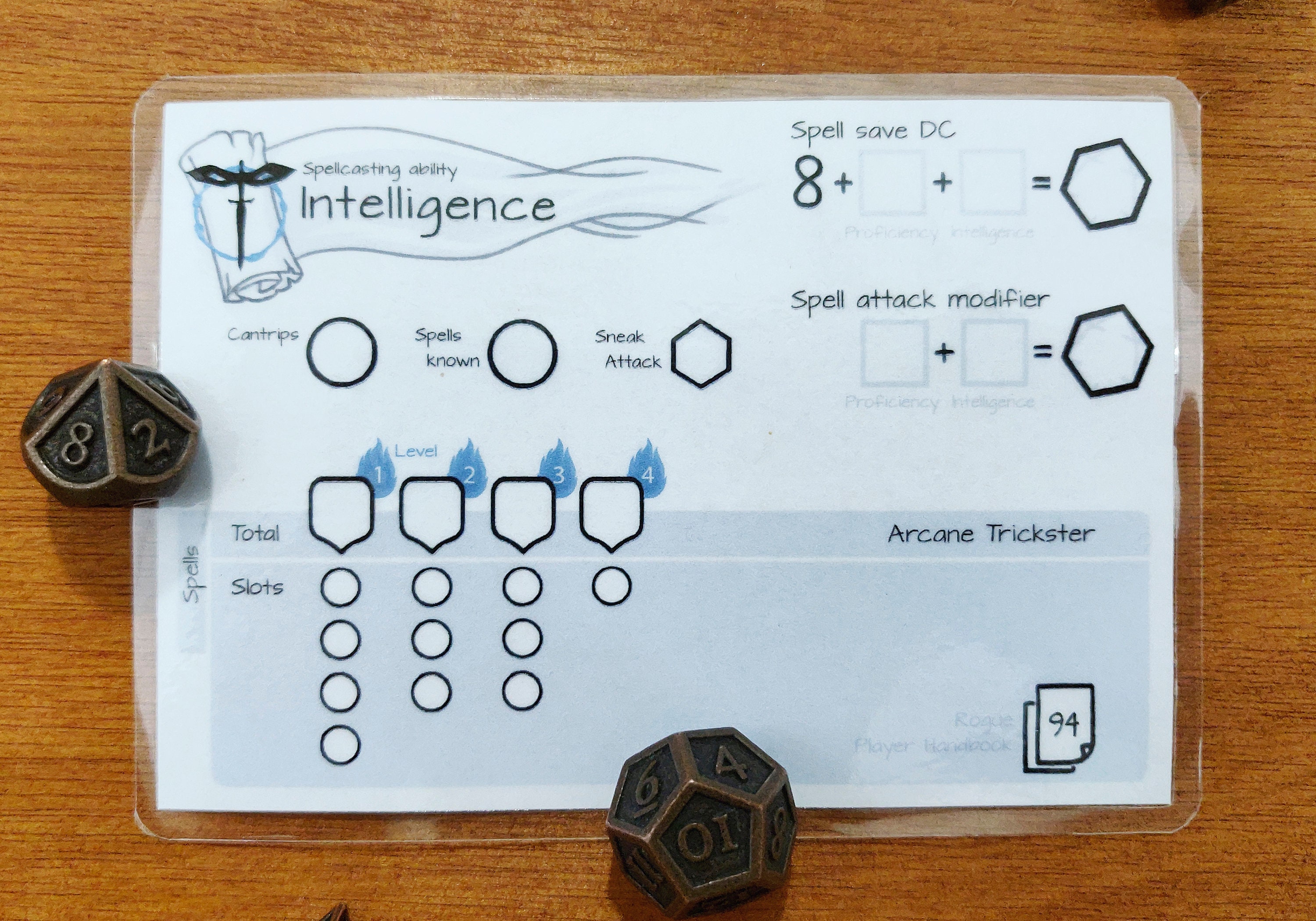 Rogue Spell Slot Tracker Dnd 5e PDF | Etsy