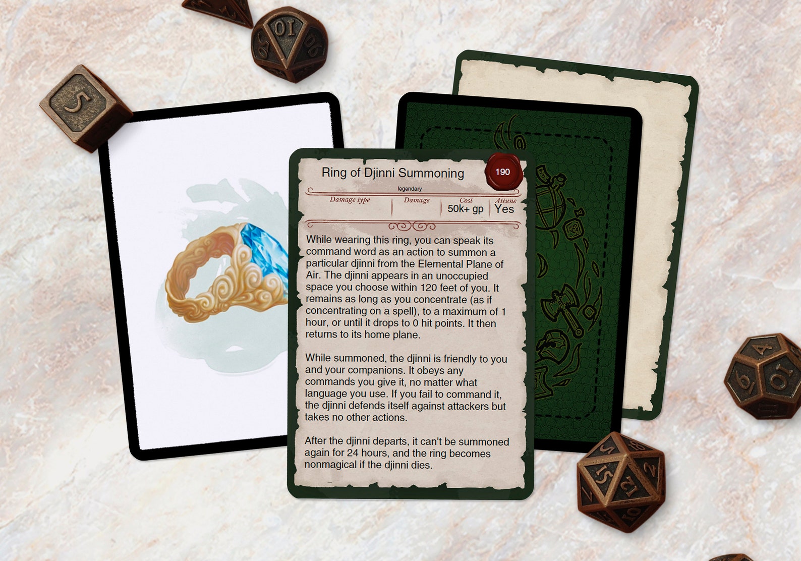 Item Cards full Color Dnd 5e PDF Fillable Same Size - Etsy