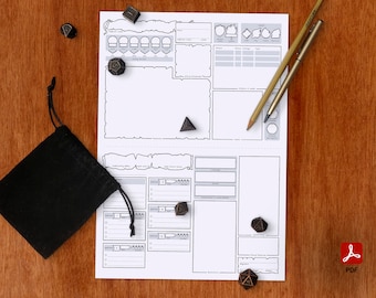 German Character Sheet Deutsche Dnd 5e A4/A5 PDF Fillable - Etsy