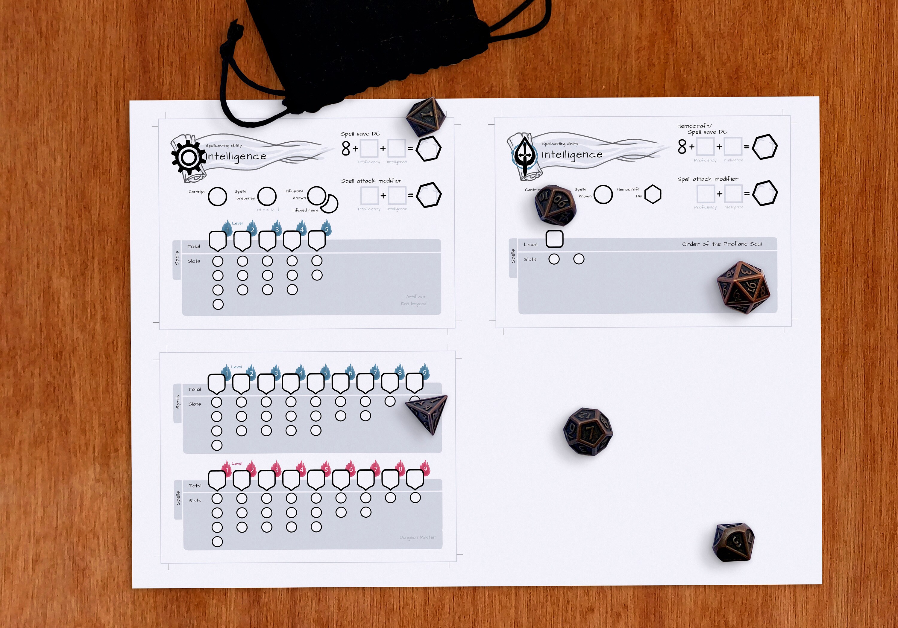 Spell Slot Trackers for All Classes – Dnd 5e | PDF - Etsy