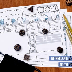 Dutch Character Sheet Nederlandse Dnd 5e A4/A5 PDF | Etsy