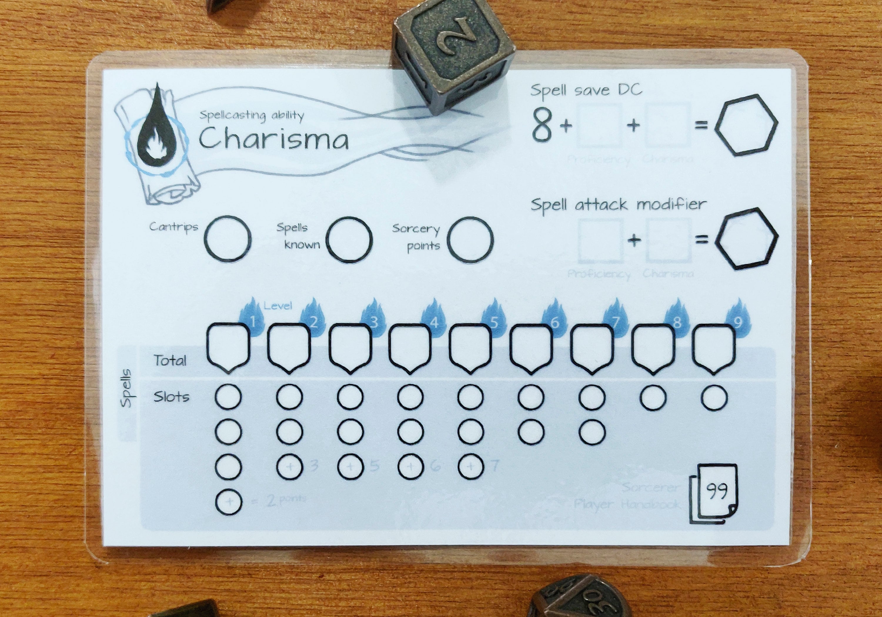 Sorcerer Spell Slot Tracker Dnd 5e PDF | Etsy
