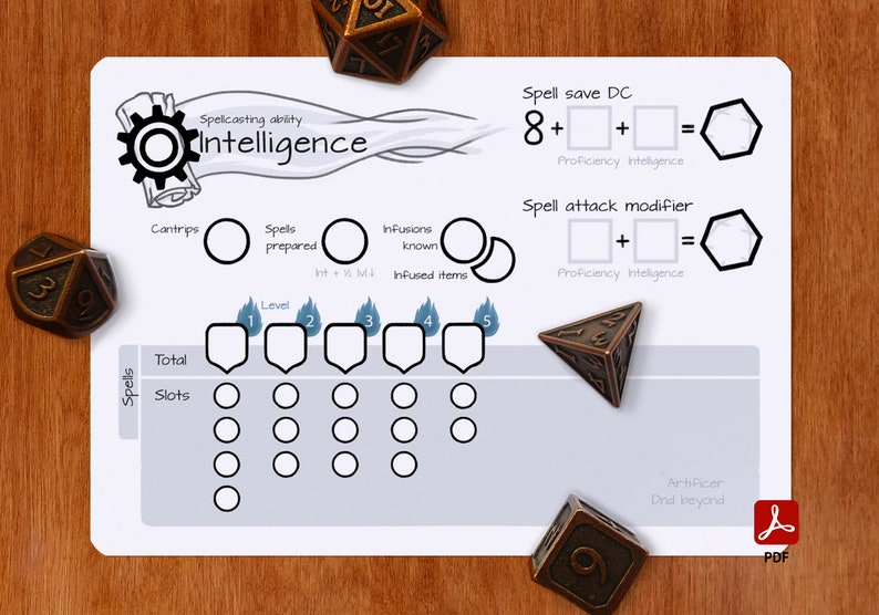 Artificer Spell Slot Tracker – Dnd 5e | PDF - Etsy