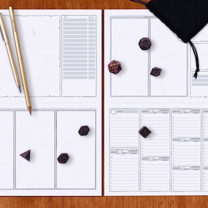 Extended Character Sheet - A5 | Landscape | Dnd 5e | PDF | Fillable | All Races - Etsy