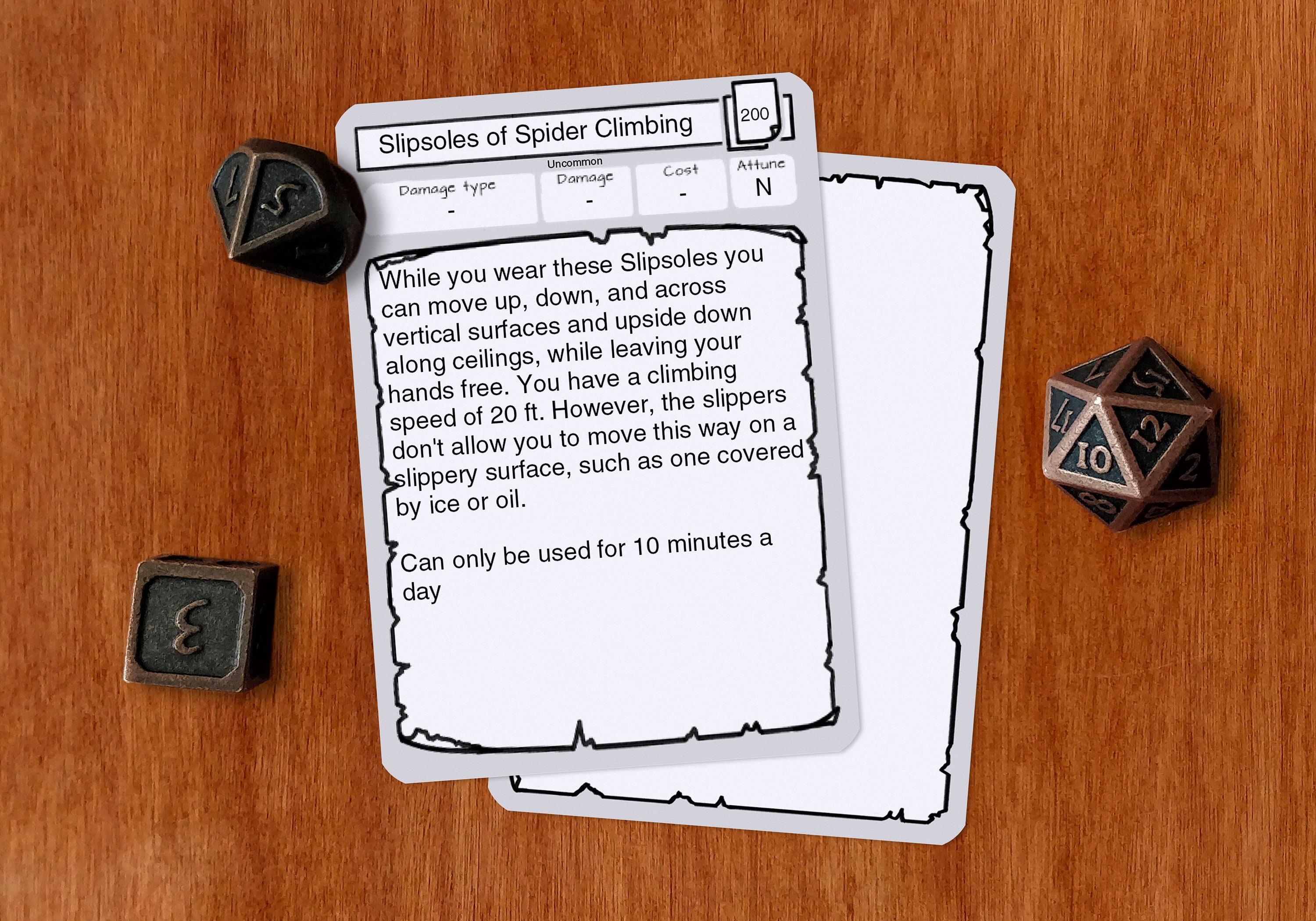 Item Cards Dnd 5e PDF Fillable Same Size as the - Etsy