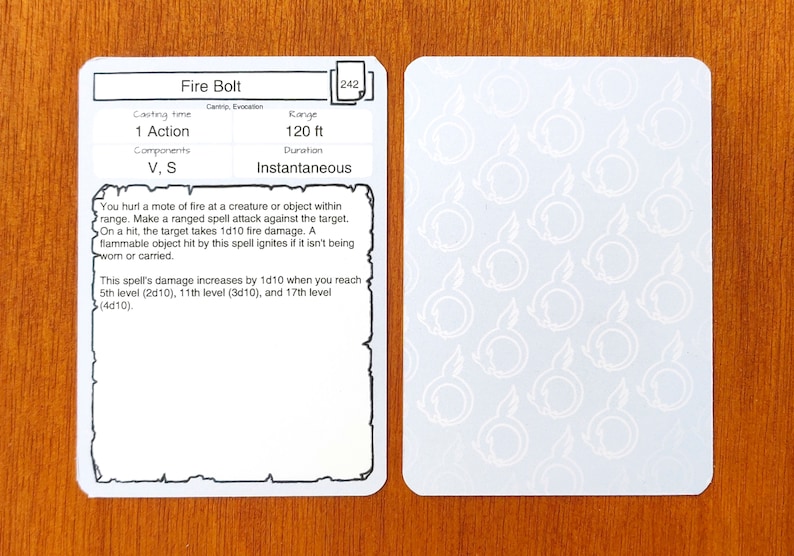 Spell Cards DnD 5e PDF Fillable Same size as the | Etsy Spell Cards DnD 5e PDF Fillable Same size as the | Etsy