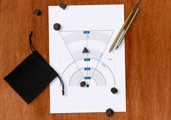 Spell Area Ruler Dnd 5e PDF Combat Tool | Etsy Canada