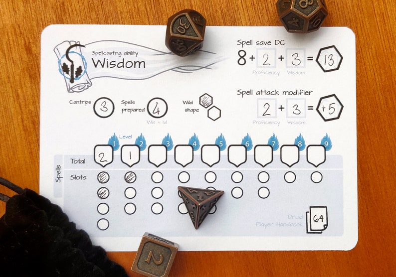 Spell Slot Trackers for All Classes – Dnd 5e | PDF - Etsy