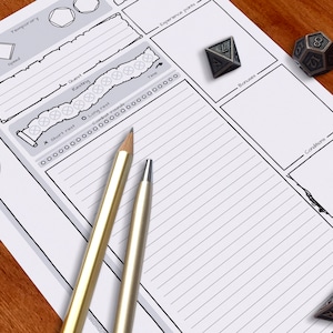 Session Note Sheet - Dnd 5e | A5 | PDF - Etsy