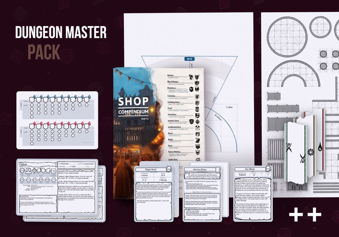 Dungeon Master Pack | Dnd 5e | PDF | Fillable - Etsy