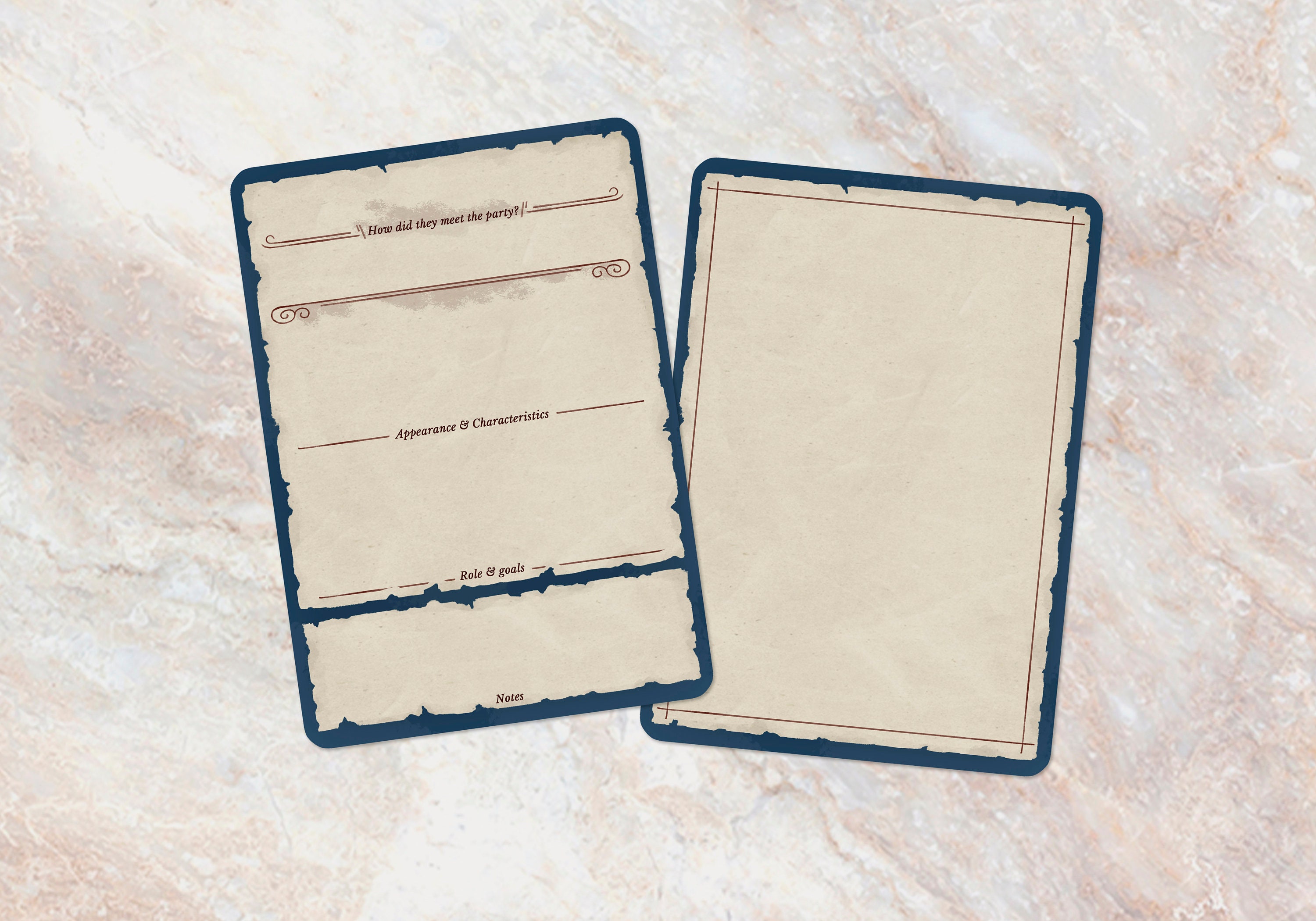 NPC Cards full Color Dnd 5e PDF Fillable - Etsy