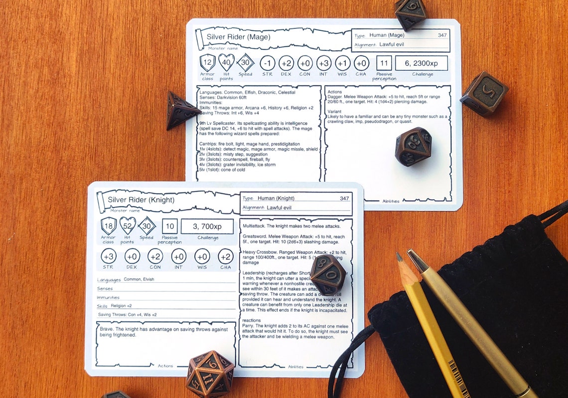 Dungeon Master Pack Dnd 5e PDF Fillable - Etsy