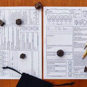Familiar Character Sheet - A5 | Dnd 5e | PDF | Fillable - Etsy