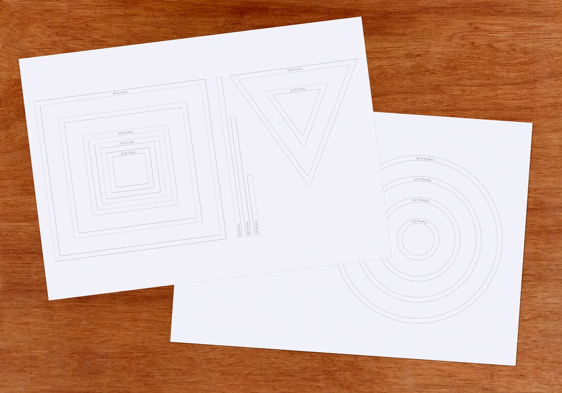 Spell Area Ruler Dnd 5e PDF Combat Tool | Etsy Canada