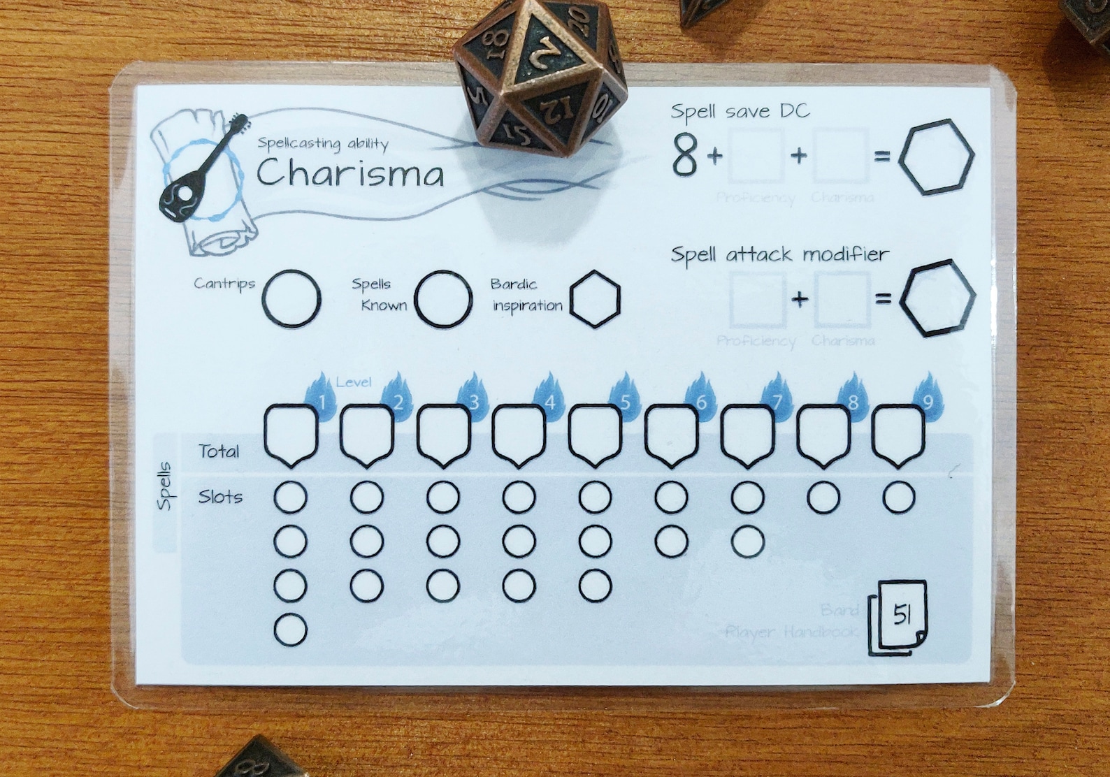 Bard Spell Slot Tracker – Dnd 5e | PDF - Etsy