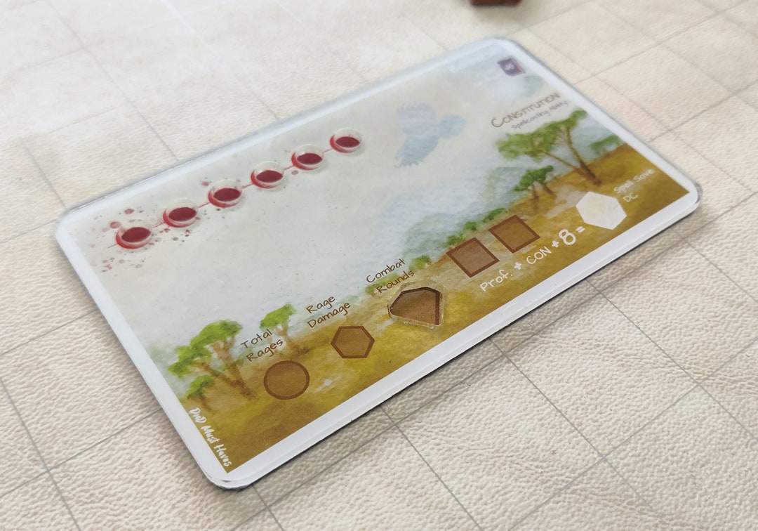 Barbarian - Rage Tracker | Dnd 5e | Acrylic - Etsy