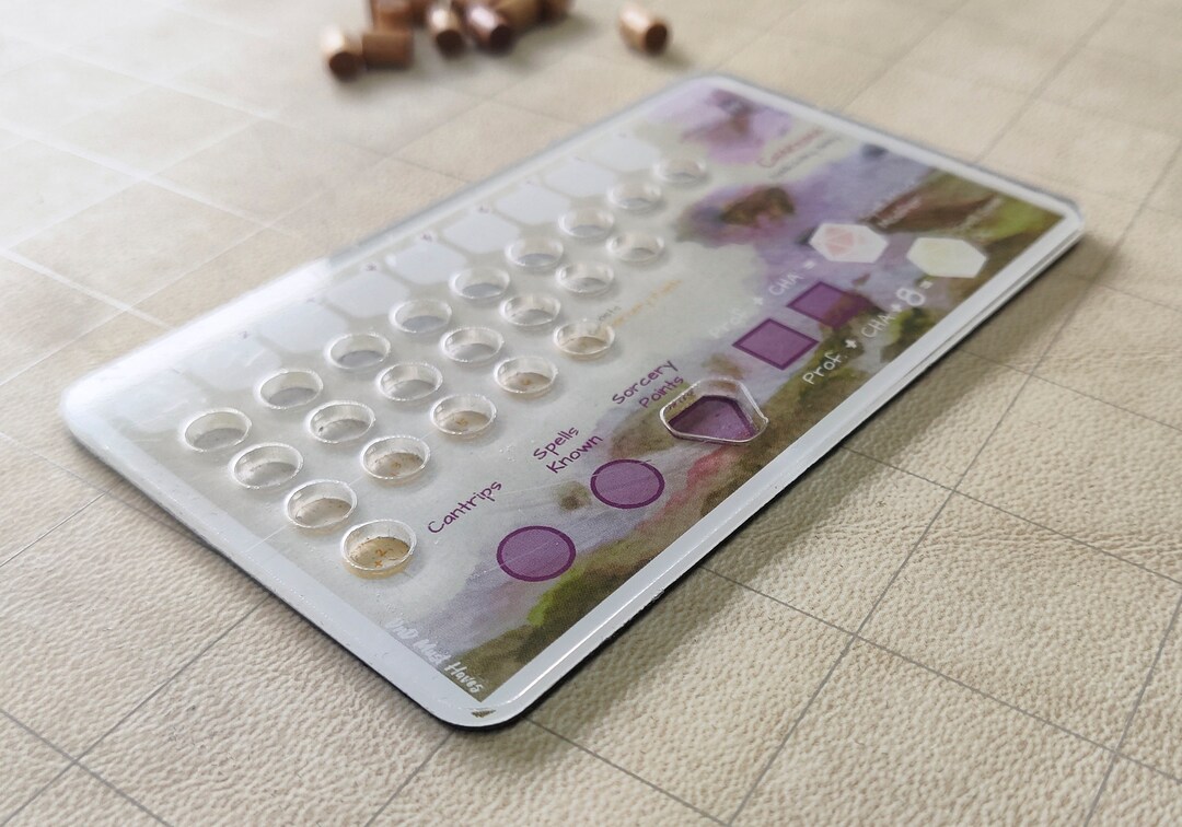 Sorcerer - Spell Slot Tracker | Dnd 5e | Acrylic - Etsy