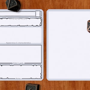 NPC Cards - Dnd 5e | PDF | Fillable - Etsy