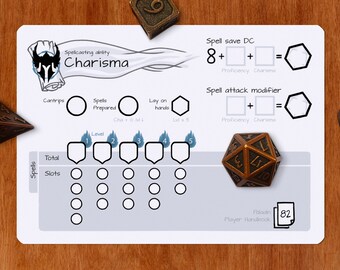 Role Playing Games RPG Class 5e Life HP counter DnD Paladin Feature ...