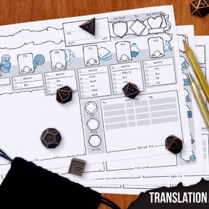 Korean Character Sheet - 한국어 | Dnd 5e | A4/A5 | PDF | Fillable - Etsy