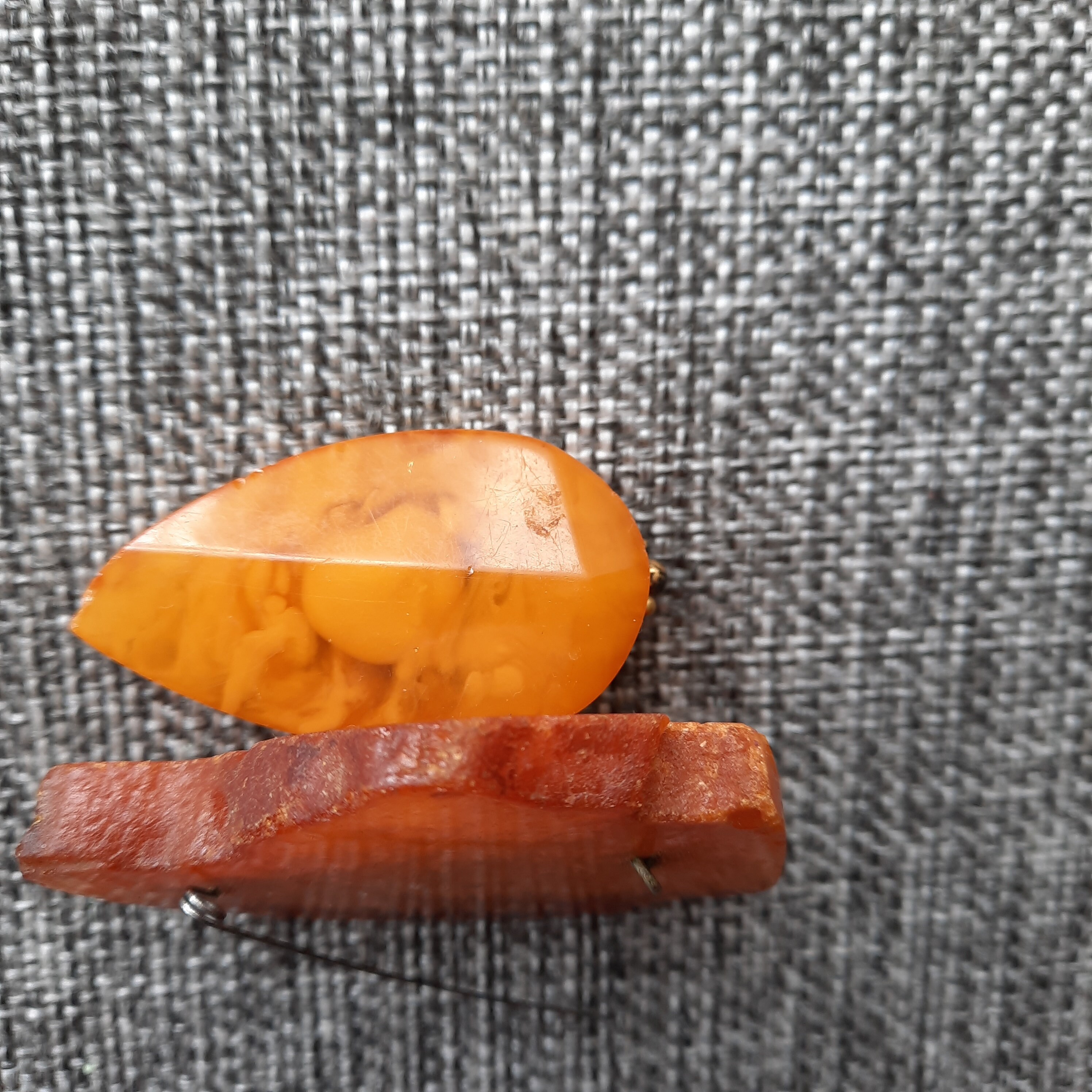 Broche en ambre vintage, miel naturel, ambre, broche en ambre naturel ...