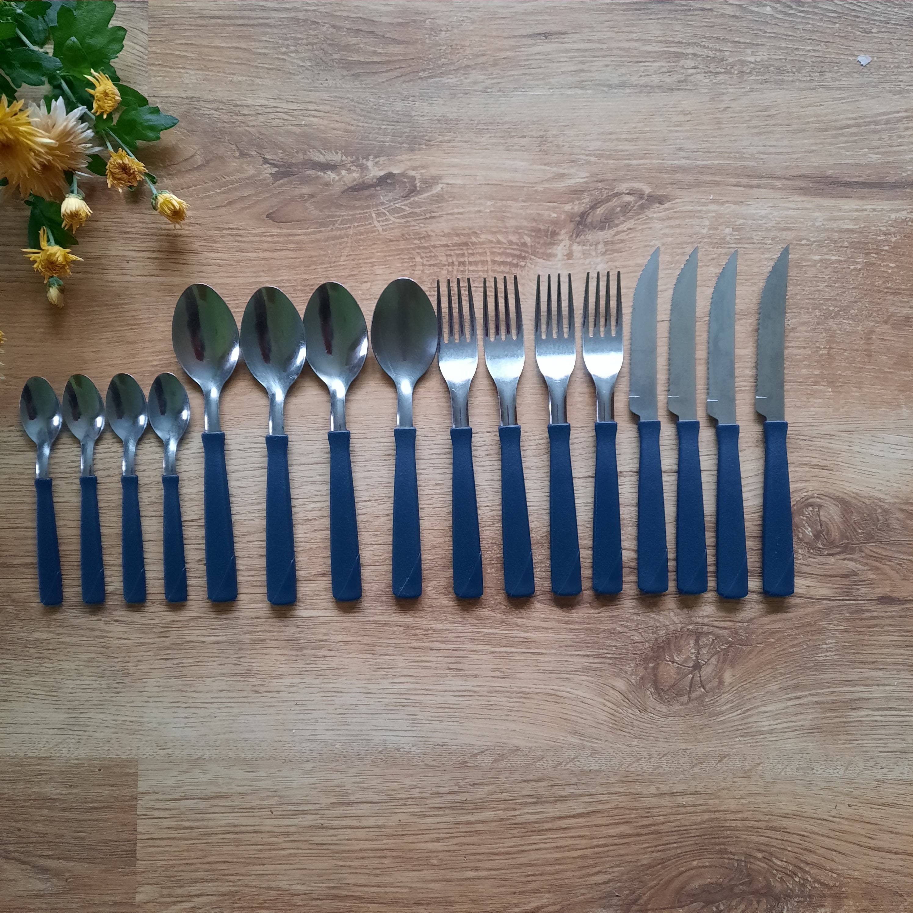Vintage Cutlery Set of 16 Pieces TRAMONTINA 4 Forks 4 Knives 4 Dinner ...