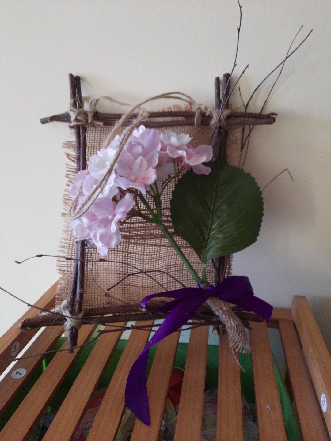 Hydrangea Wall Decor Rustic Hanging Decor Handmade Wall Decor ...