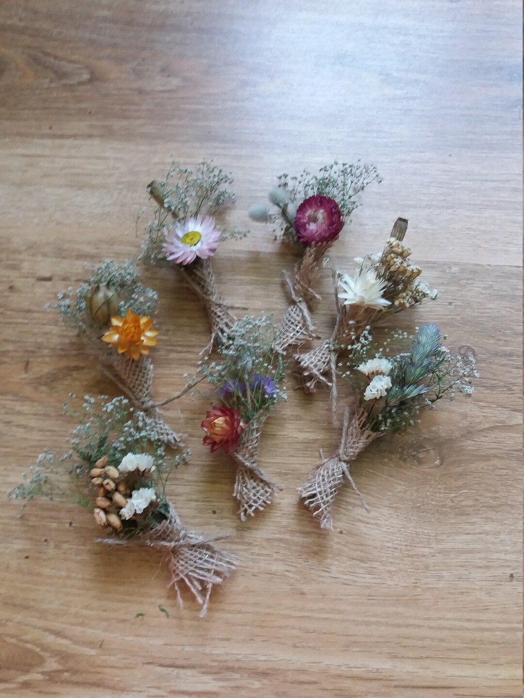 7 Small Flower Bouquets Table Decors Set 7 Bouquets Settings Bud Vase ...