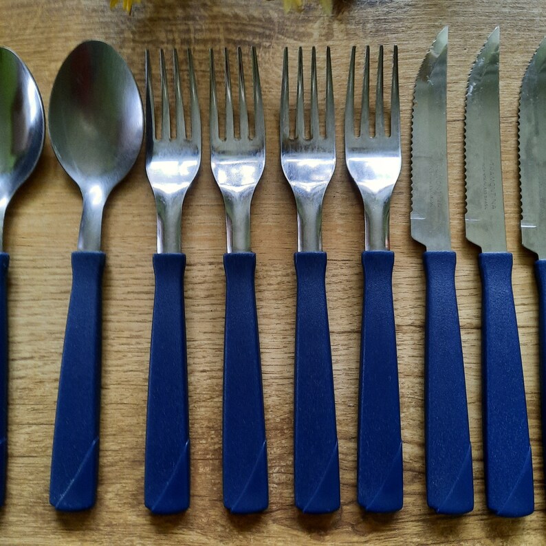 Vintage Cutlery Set of 16 Pieces TRAMONTINA 4 Forks 4 Knives 4 Dinner ...