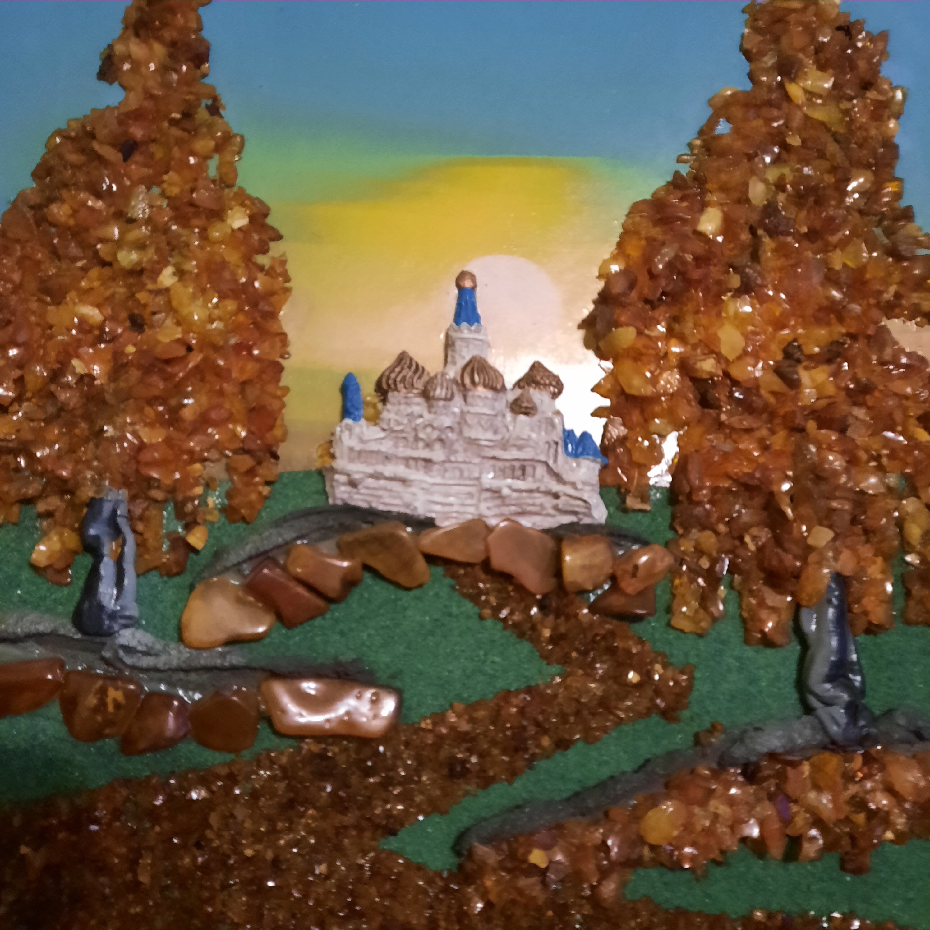 Amber Mosaic Wall Decor LARGE Wall Decor of Pieces of Amber Different ...