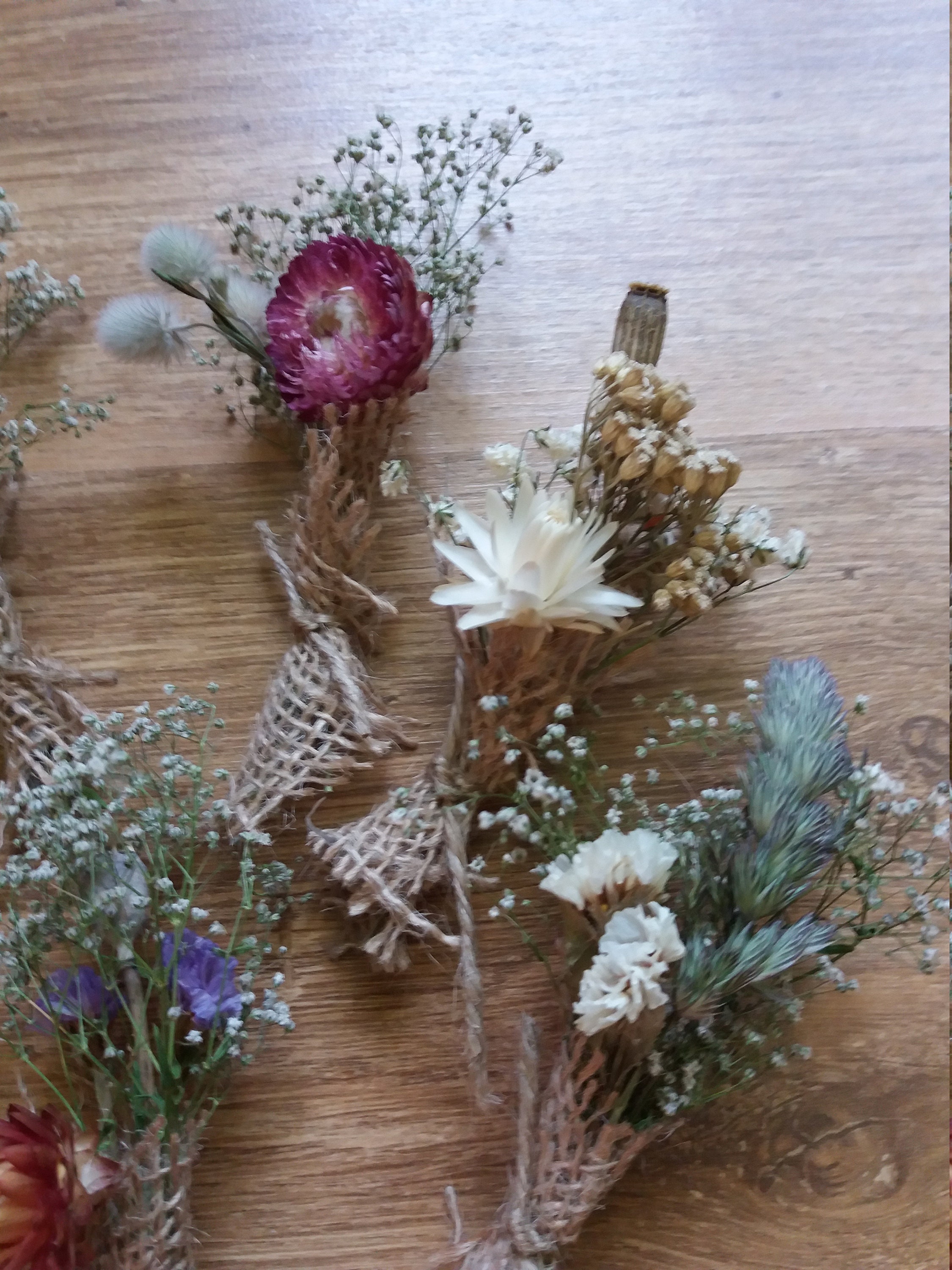 7 Small Flower Bouquets Table Decors Set 7 Bouquets Settings Bud Vase ...