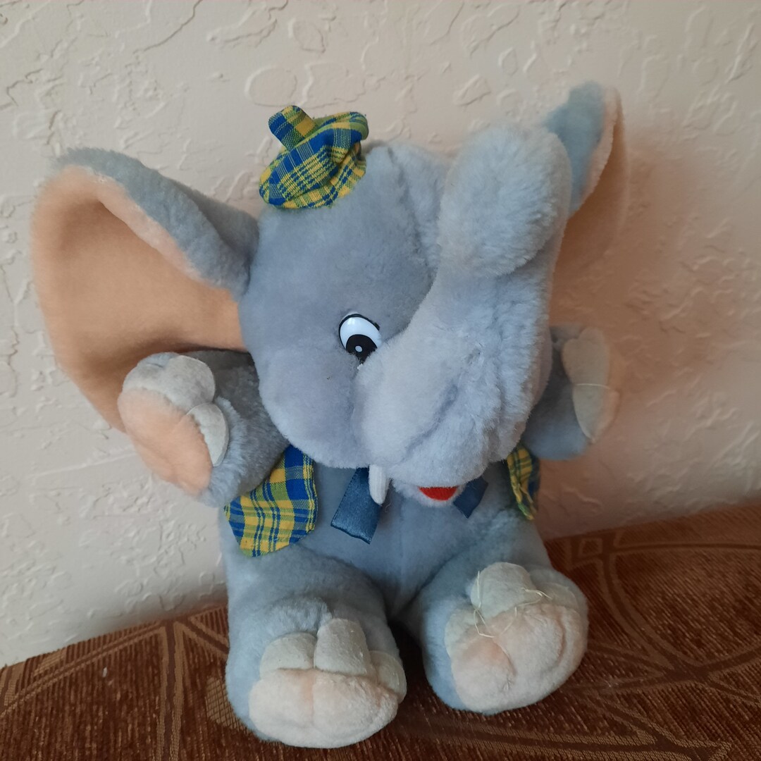 Elephant Soft Toy Elephant Vintage Elephant Stuffied Large Elephant Toy ...
