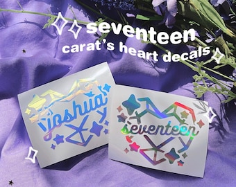 Decals & Skins Seventeen Vinyl Stickers Holographic Seventeen Caratbong ...