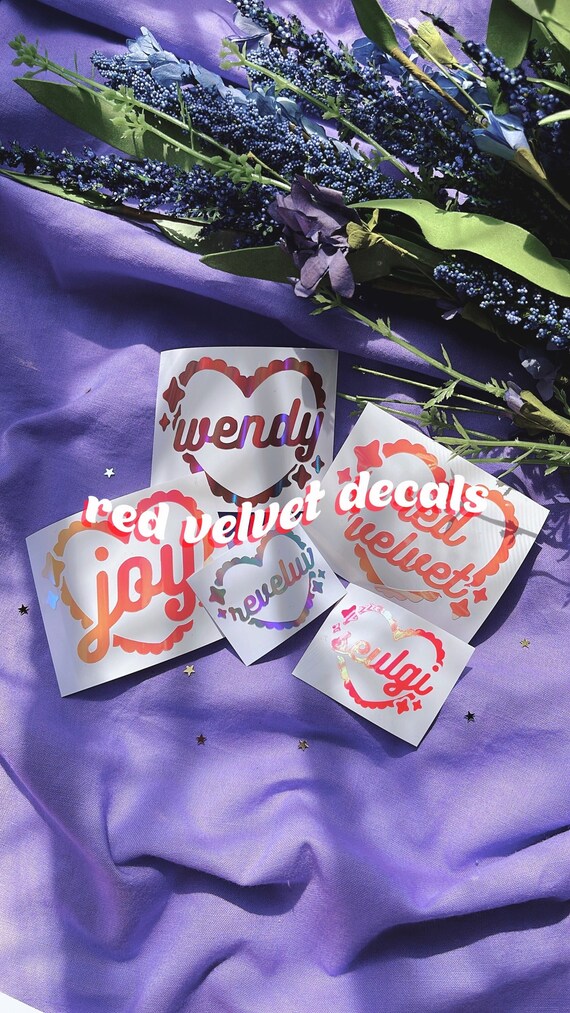 RED VELVET Lightstick Holographic Decal Stickers for Reveluv - Etsy