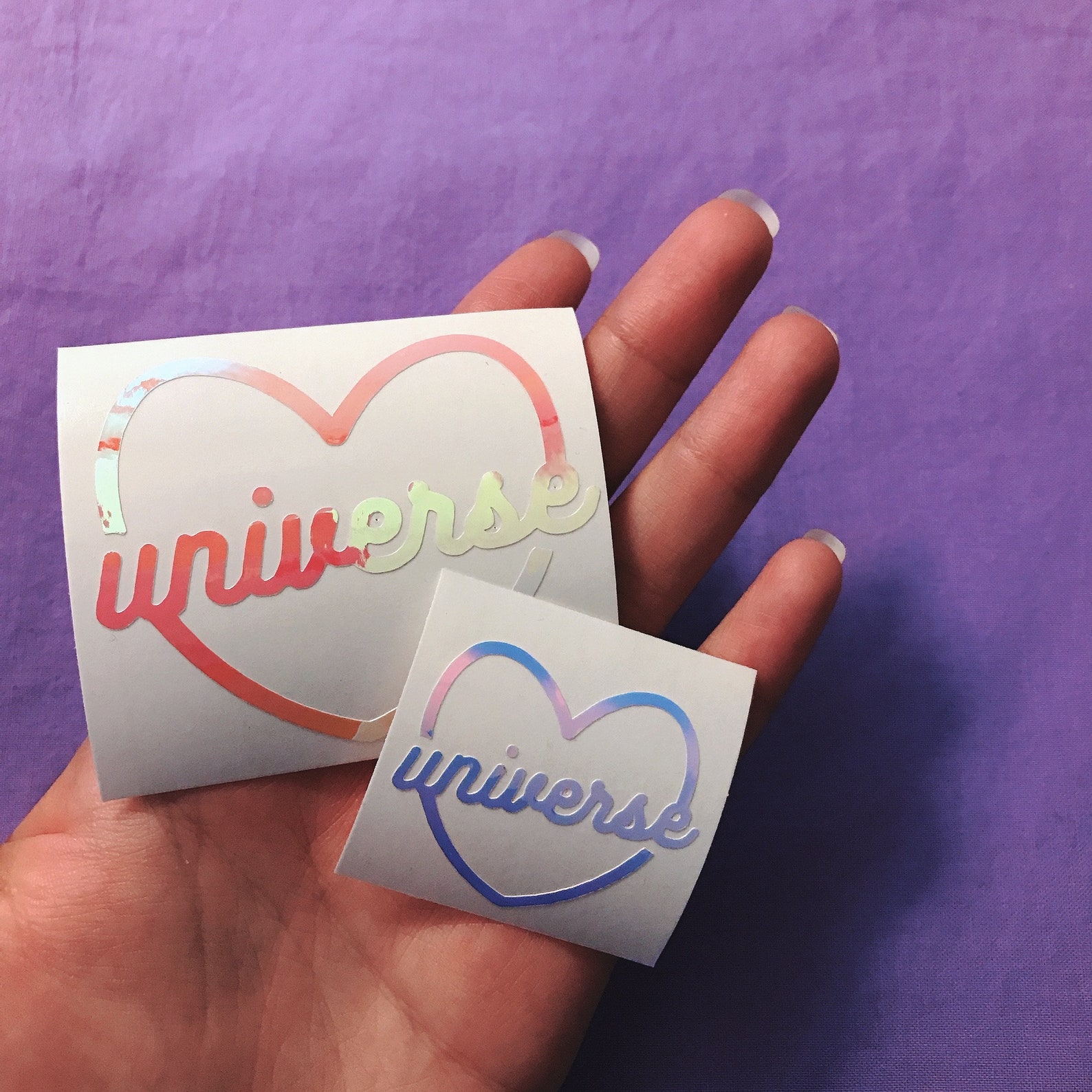 Pentagon Heart Lightstick Holographic Decal Stickers | Etsy