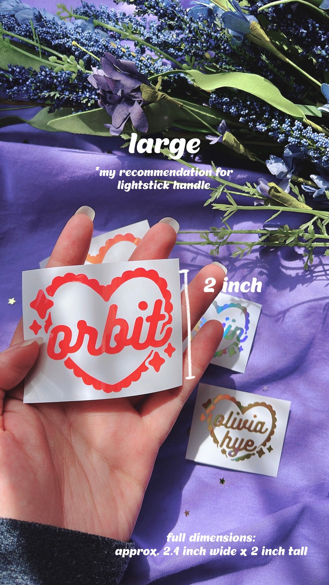 LOONA Lightstick Holographic Decal Stickers for Orbits // - Etsy