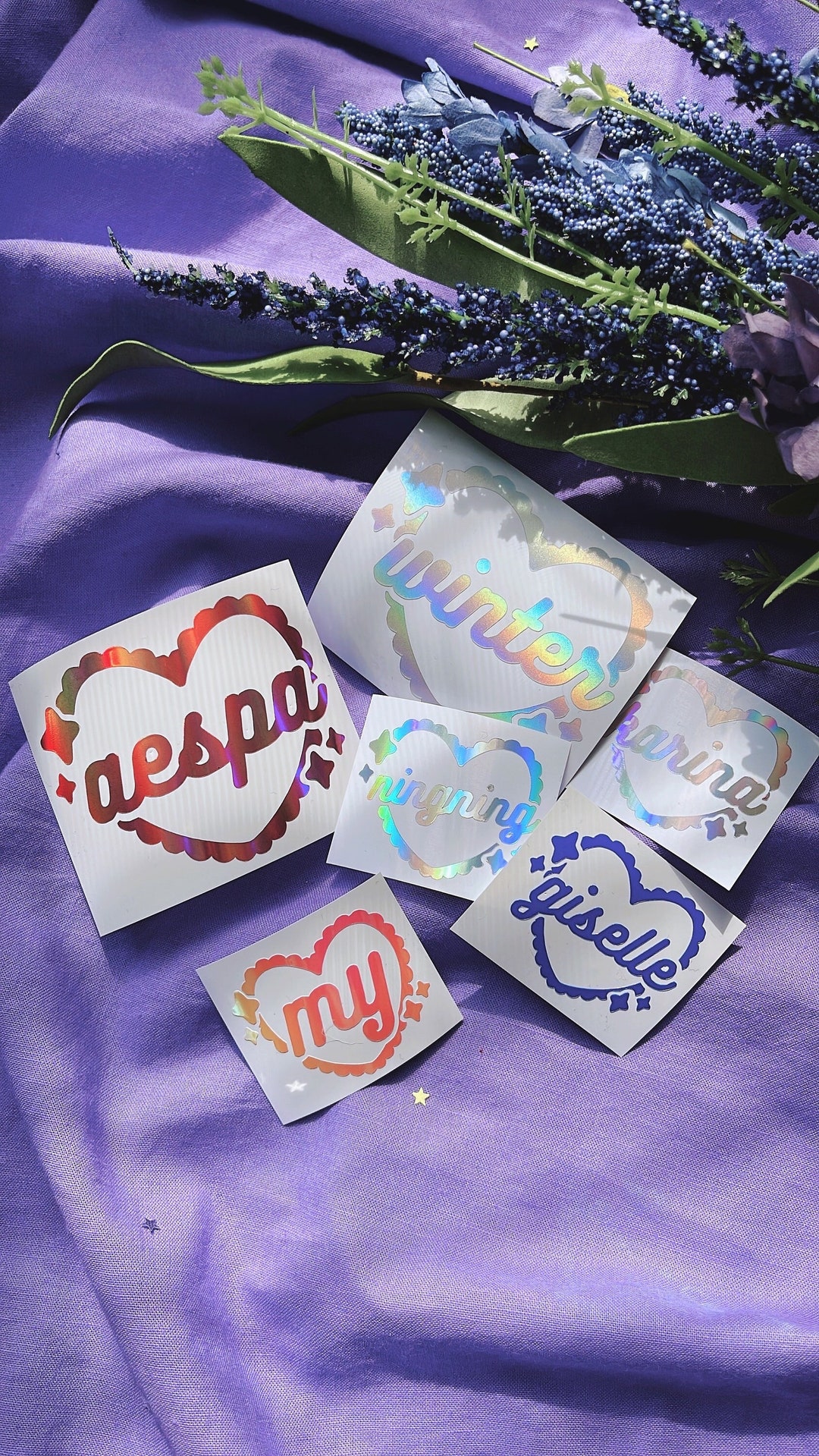 AESPA Lightstick Holographic Decal Stickers for My!! // Super Cute ...