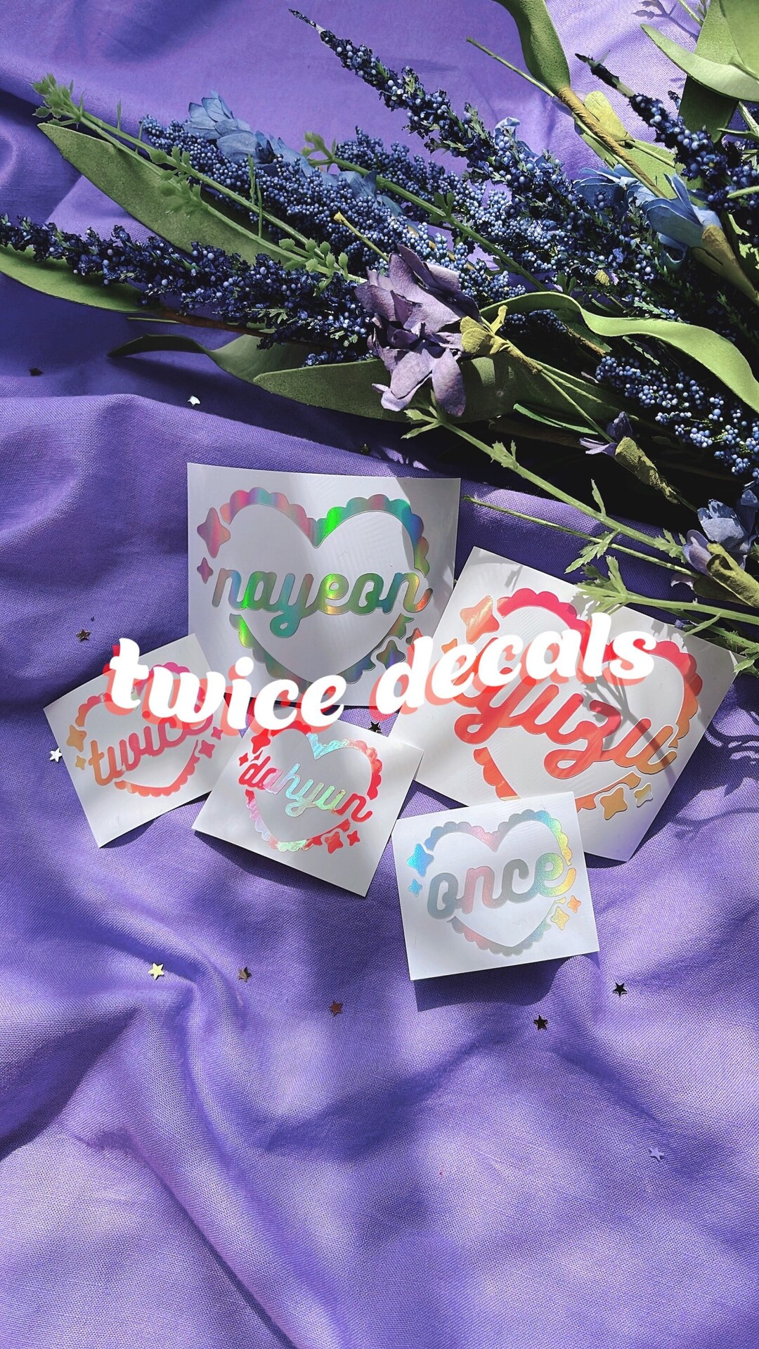 TWICE Lightstick Holographic Decal Stickers for Once & Candybong ...