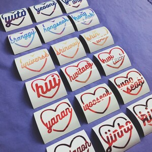 Pentagon Heart Lightstick Holographic Decal Stickers for Pentagon ...