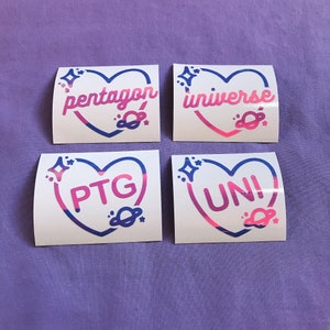 Pentagon UNI Heart Lightstick Holographic Decal Stickers for Pentagon ...