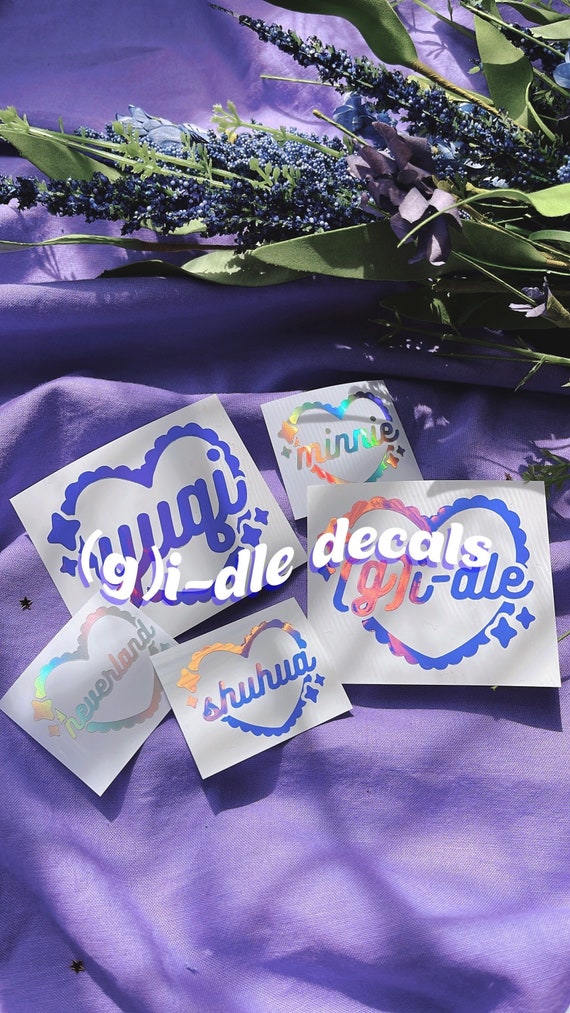 Sweet GI-DLE Lightstick Holographic Decal Stickers for - Etsy