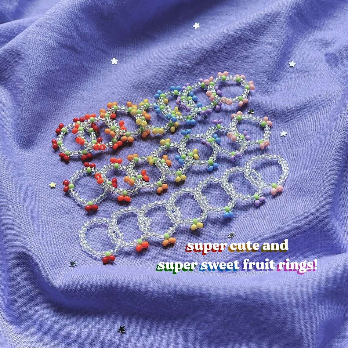 Super Sweet FRUIT Rings Collection / Super Cute and Dainty - Etsy