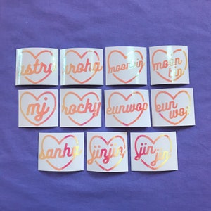 ASTRO Heart Holographic Lightstick Decal Sticker large - Etsy