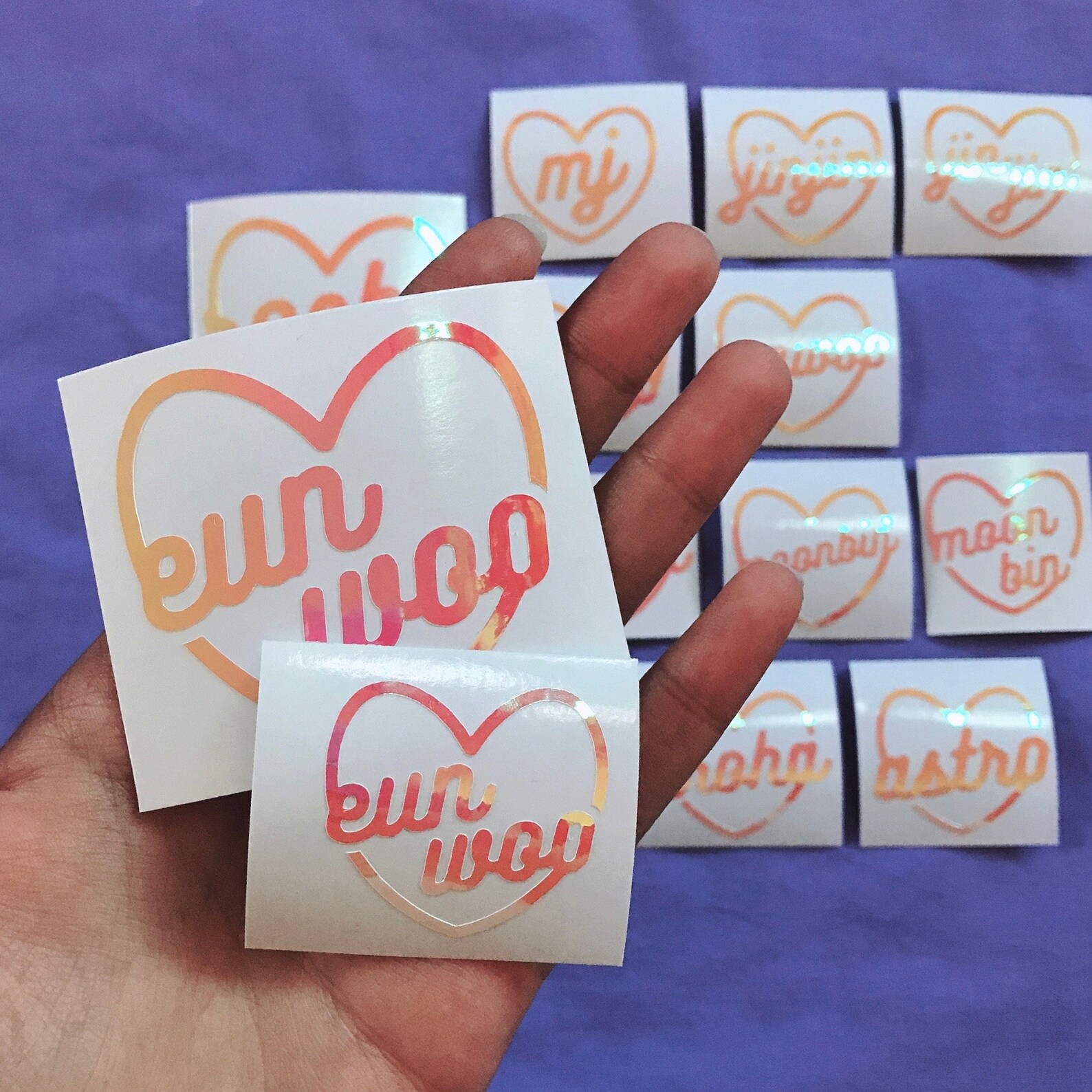 ASTRO Heart Holographic Lightstick Decal Sticker large - Etsy