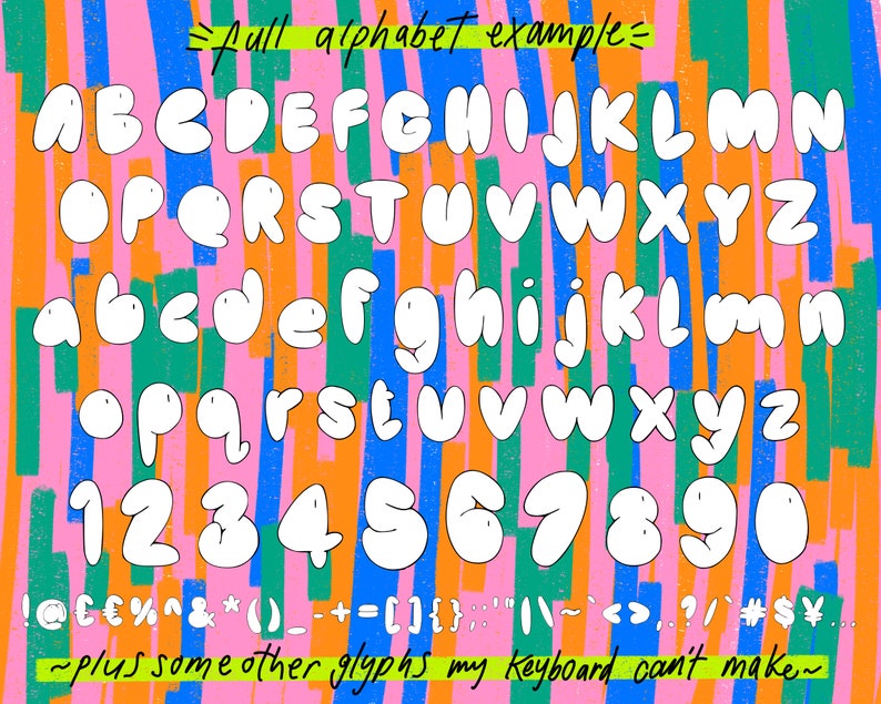 OBSESSED 90s Aesthetic Bubble Font Cute Display Typeface Retro Futurism ...